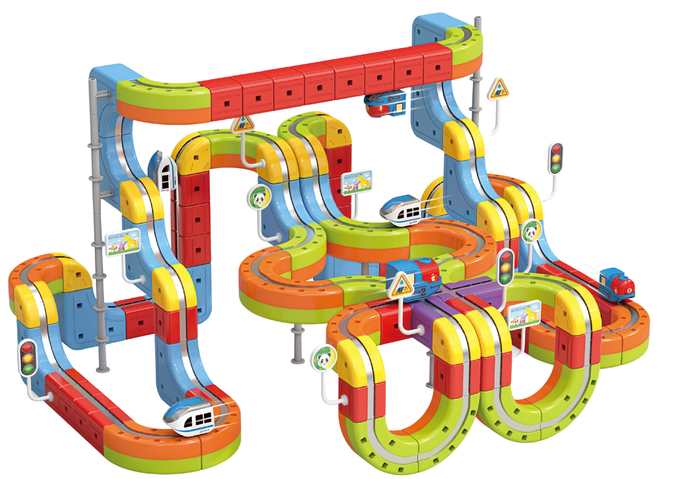Magnetic Train Track Building Set for Kids – Thoson MagTrack, USB ...