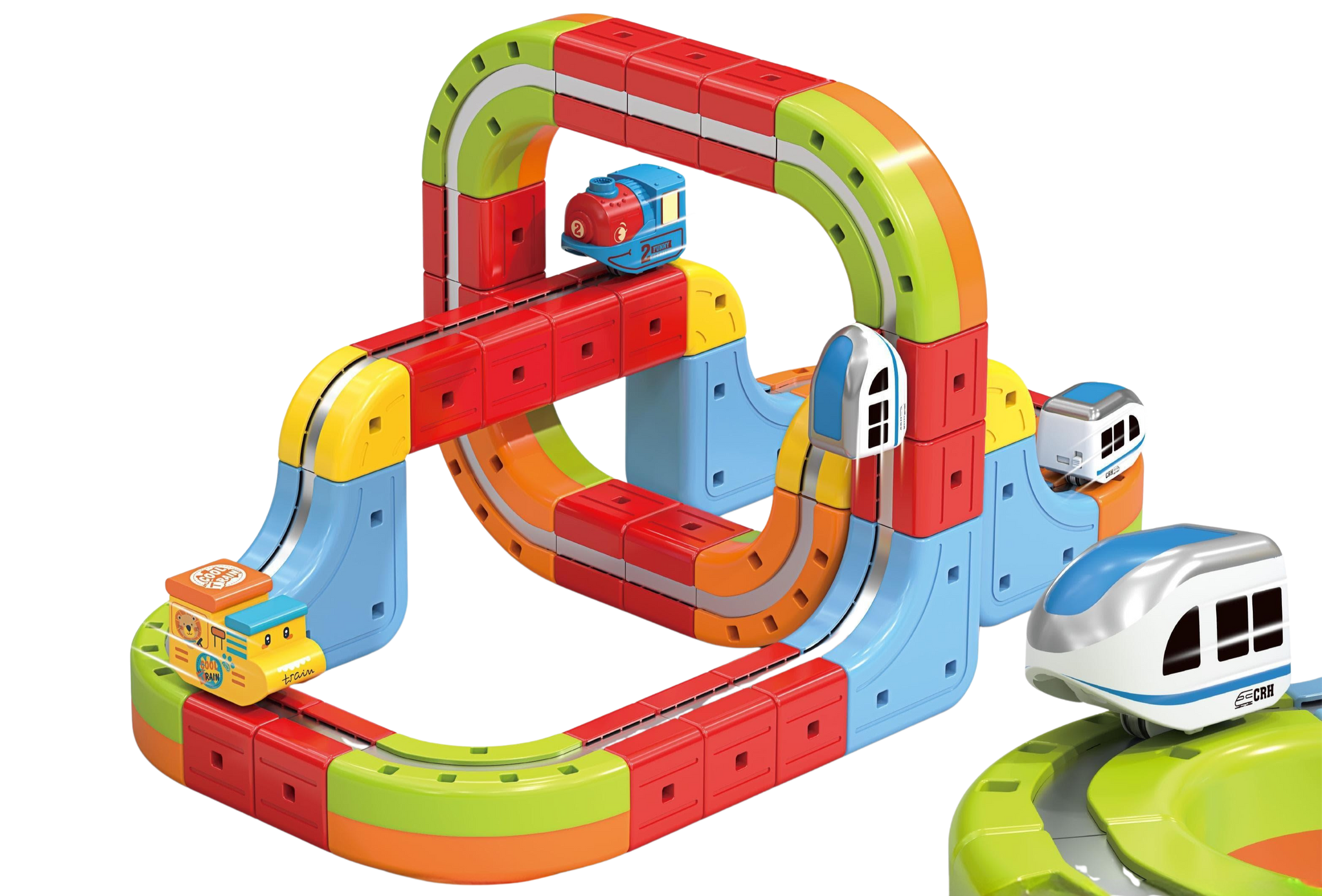 Magnetic Train Track Building Set for Kids – Thoson MagTrack, USB ...