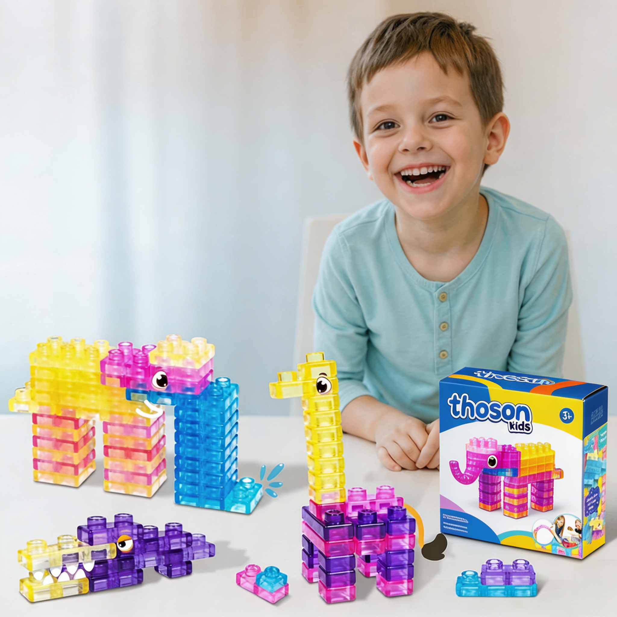 Squishy Sensory Building Blocks for Kids – Thoson SquishBlocks, Soft ...